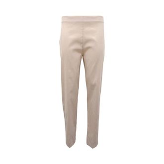 D.exterior Stretchhose mit Riga-Muster - - Trousers - Damen - Beige - 2XS