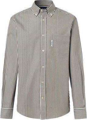 Fa&ccedil;onnable Chemise droite col boutonn&eacute; ray&eacute;e en coton