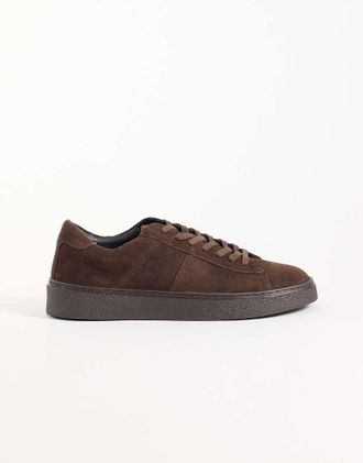 Asos Schn&uuml;r-Sneaker aus braunem Wildleder