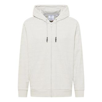 Carlo Colucci Hoodie Jacke - Monogram Flock - - Sweatshirts & Hoodies - Herren - Grau - L
