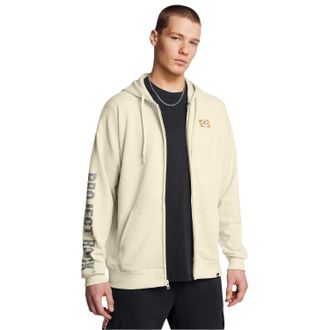 Under Armour Project Rock Hoodie mit durchgehendem Rei&szlig;verschluss f&uuml;r Herren, leger (Braun)