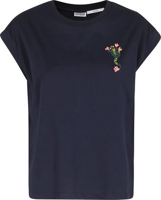 Essentiel Femme, Tops, Bleu, Taille: 36 FR Jungala Embroidered T-Shirt