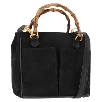 Gucci Sac &agrave; main en daim Pre-owned - Femme - Pre-owned - Noir - Taille: ONE Size