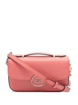 Gucci sac porté épaule Petit GG en cuir (2021) - Rose
