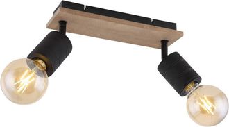 Globo Lighting Plafonnier double spot marron fonc&eacute; 2x E27