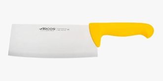 Arcos Fleischermesser Cleaver - Edelstahlklinge 20 cm - Griff aus Polypropylen, Ideal f&uuml;r Fleischverarbeitung - Gelb, Serie 2900, Farbe Gelb