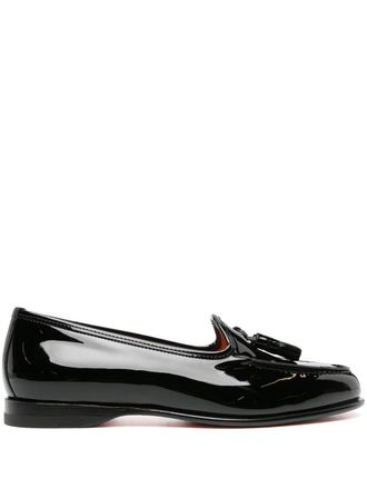 Santoni mocassins Andrea en cuir verni - Noir