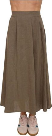 Marella Femme, Jupes, Vert, Taille: 42 FR Gonna Tortora
