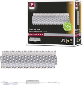 Paulmann 71229 MaxLED 500 LED Strip Warmwei&szlig; Basisset 10m 28W 550lm/m 64 LEDs/m 2700K 40VA