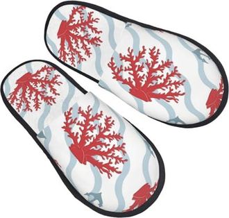 Generic Les Coraux Roseaux Homme Femme Slippers Confortable Chaussons Respirantes Pantoufles Pour Ext&eacute;rieur Maison Hiver L