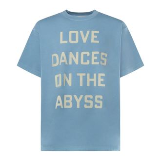 Valentino Garavani Homme, Tops, Bleu, Taille: 2XL T-Shirt &agrave; imprim&eacute; slogan