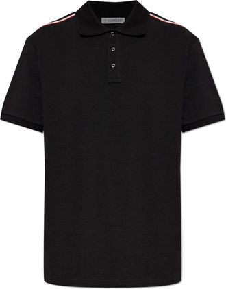 Moncler Homme, Tops, Noir, Taille: S Polo Avec &Eacute;cusson Logo