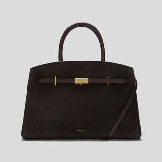 DeMellier The Midi Hudson Daim Chocolat Fonc&eacute; DeMellier