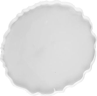 CHICIRIS Yosoo Moule en Résine de Silicone, Plateau de Service pour Dessous de Verre avec Assiette de Fruits pour Grand Moule de Moulage en Résine, Plateau Rec