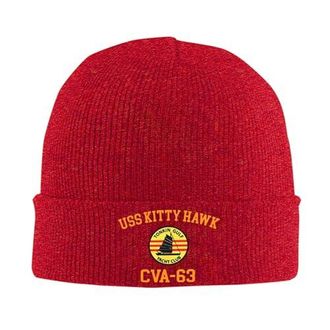 Generic Classique Beanie pour Homme, USS Kitty Hawk CVA 63, L&eacute;ger Casquette Tricot&eacute;, Tricoter Chapeau pour Femme, Ski, Cyclisme