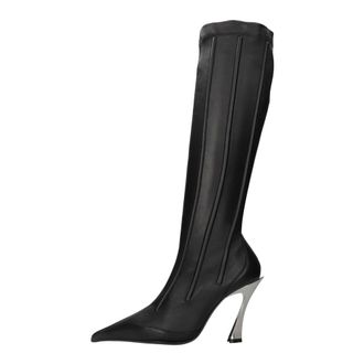 MUGLER Femme, Chaussures, Noir, Taille: 37 1/2 EU Bottes en cuir et similicuir