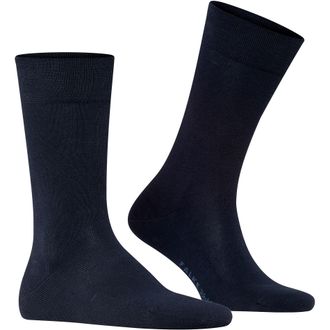 Falke Herren Socken blau Baumwolle unifarben