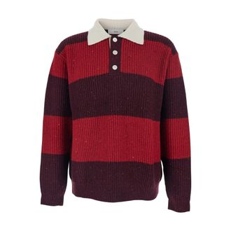 Dunst Homme, Pulls, Rouge, Taille: L Pull de rugby &eacute;pais en rouge
