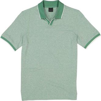 Bugatti Herren Polo-Shirt grün Baumwoll-Jersey