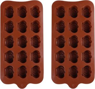 Yarnow 2 Stück Kreative Backwerkzeuge Schokoriegel Kronen-Keksformen Süßigkeitenformen Mini-Kuchenformen Mini-Schokoriegelform Schokoriegelform Schokoladenfo