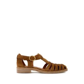 Maison Toufet Sandales plates en cuir de vachette