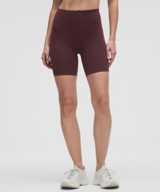 lululemon Wunder Train Shorts mit hohem Bund für Frauen - 15 cm - Größe 0 in Goodnight Plum