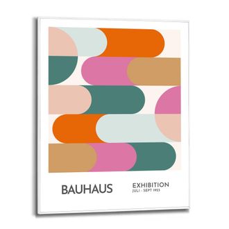 Reinders Gerahmtes Bild, Bauhaus Style, Wohnzimmer, Poster, Wanddeko, Room Decor, MDF, Mehrfarbig, 50 x 40cm