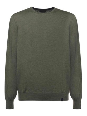 Fay Pull Col Rond - Vert