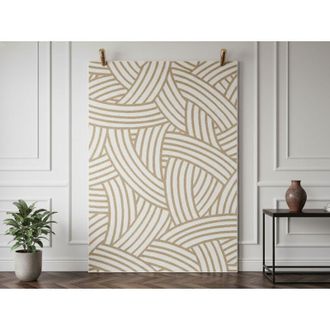 BOBOCHIC Tapis tiss&eacute; plat KAEL motif abstrait 160x230 Marron