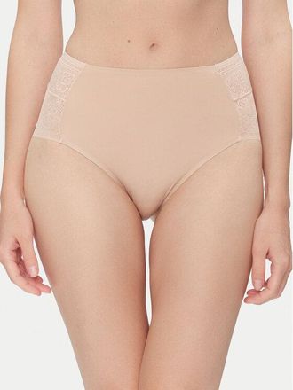Ysabel Mora Klassischer Damenslip mit hoher Taille 19191 Beige