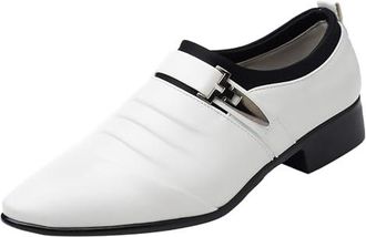 Generic Chaussures habill&eacute;es classiques pour homme avec sangle moine sans lacets - Bout pointu - En cuir - Talon bloc - Antid&eacute;rapantes - Tendance - Large - Po