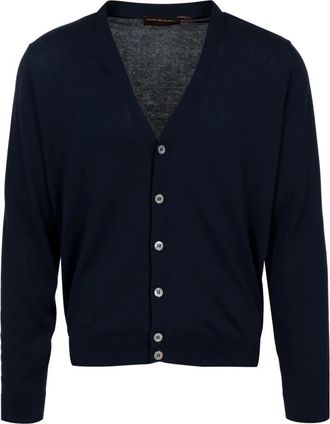 FILIPPO DE LAURENTIIS Cardigan Col en V - Homme - Pulls - Bleu - Taille: 2XL