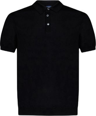Drumohr Homme, Tops, Noir, Taille: M Polo en coton