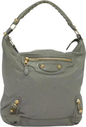 Balenciaga Pre-owned Cuir sacs-balenciaga - Femme - Pre-owned - Gris - Taille: ONE Size