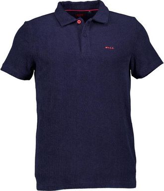 N.Z.A. Herren Polo-Shirt blau Baumwoll-Frottee