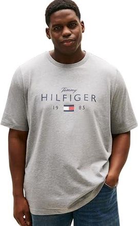 Tommy Hilfiger BT-Brand Love Big Hilfiger Tee-B Mw0Mw43005 T-Shirt S/S, Grey (Medium Grey Heather), 5XL Grande Taille Homme