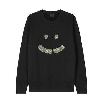 Paul Smith Fr&ouml;hlicher Bestickter Pullover - - Sweatshirts & Hoodies - Herren - Schwarzk - M