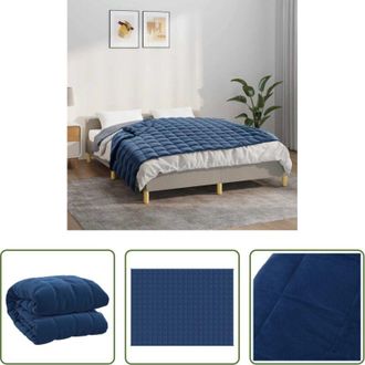vidaXL Schlafdecke - Gewichtsdecke Blau 150x200 cm 7 kg Stoff