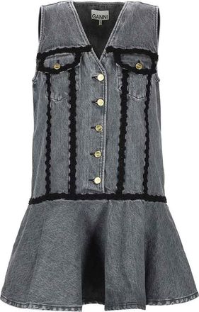 Ganni Kurzes Kleid - Schwarz