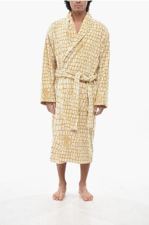 Roberto Cavalli Cotton Terry COCCO GOLD Bathrobe with Belt size XXL