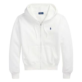 Polo Ralph Lauren Femme, Sweatshirts et sweats &agrave; capuche, Blanc, Taille: 36 FR Knit Full Zip SweaT-shirt