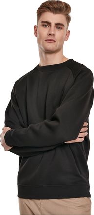 Urban Classics Herren RAGLAN ZIP POCKET CREW Pullover, Schwarz (Black 00007), Medium (Herstellergröße: M)