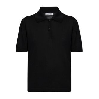 Jil Sander Woll-Poloshirt - - Knitwear - Damen - Schwarzk - XL
