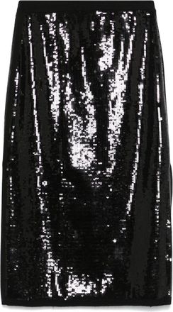 Twin-Set Midirock mit Pailletten - Schwarz