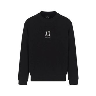 A|X Armani Exchange Schwarzer Pullover Stilvolles Minimalistisches Design - - Sweatshirts & Hoodies - Herren - Schwarzk - XS
