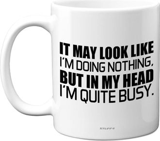 Stuff4 Lustige Tasse mit Aufschrift In My Head, lustige Geburtstagstasse, Geschenk für Kollegen, Ehemann, Ehefrau, beste Freundin, Tante, Onkel, Schwester, B