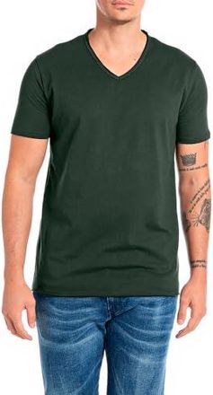 Replay M3591a T-Shirt, 135 Bottle Green, L Hommes