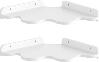 Generic Cloud Schweberegal-Set - 2-teiliges Eckregal, Modernes Wand-B&uuml;cherregal | Stilvolle Pr&auml;sentationsl&ouml;sung F&uuml;r Badezimmer, Schlafzimmer, Wohnzimmer, K&uuml;ch