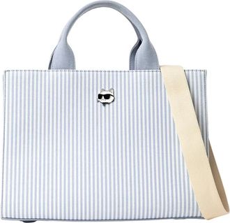 Karl Lagerfeld Shopper - IKON CHOUPETTE STRIPED SQUARE Shopper - Gr. unisize - in Blau - f&uuml;r Damen