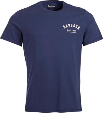 Barbour Homme, Tops, Bleu, Taille: M T-shirt Preppy en New Navy